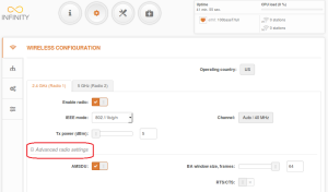 Infinity: BA window size - LigoWave knowledge base